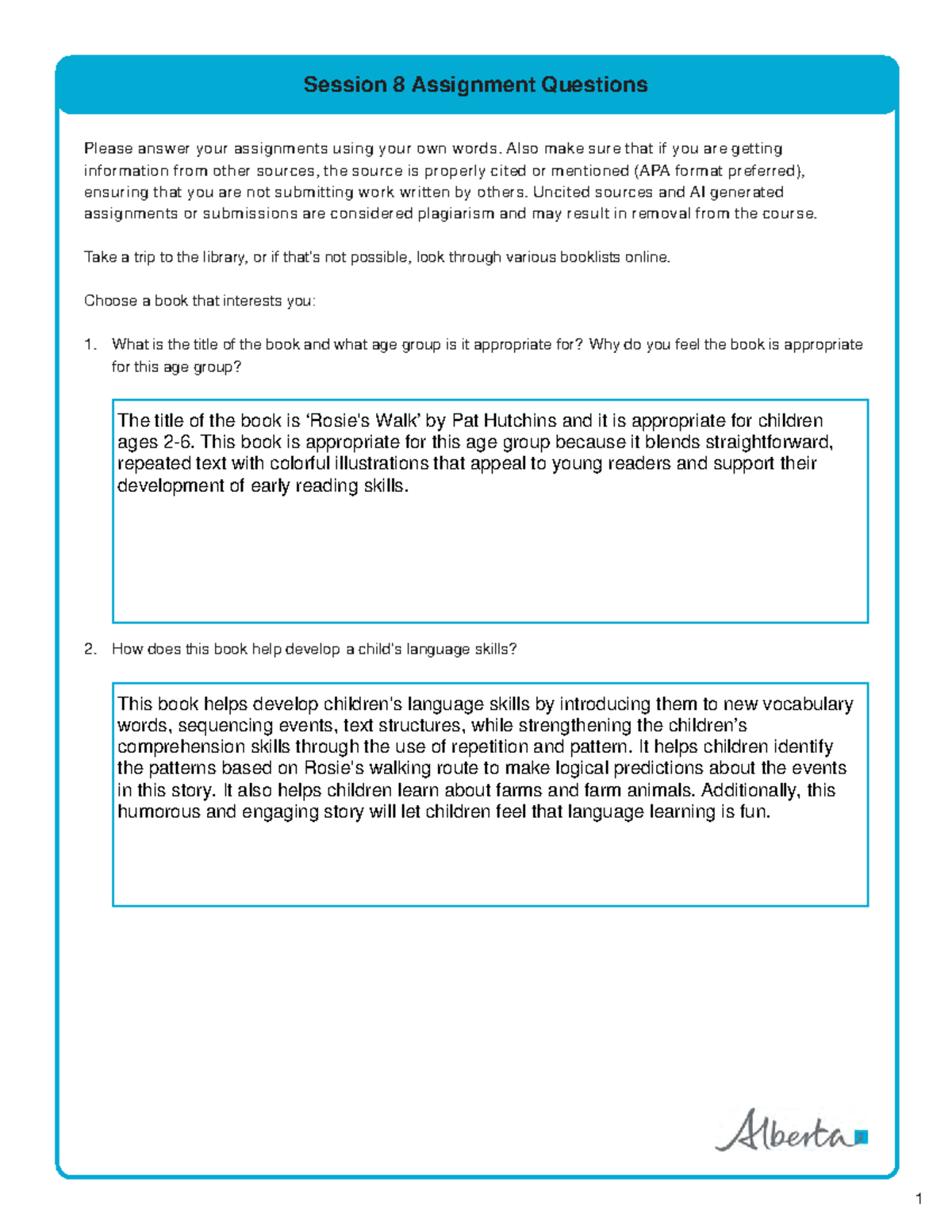 Session 09 - Assignment Questions on Child's Language Development - Studocu