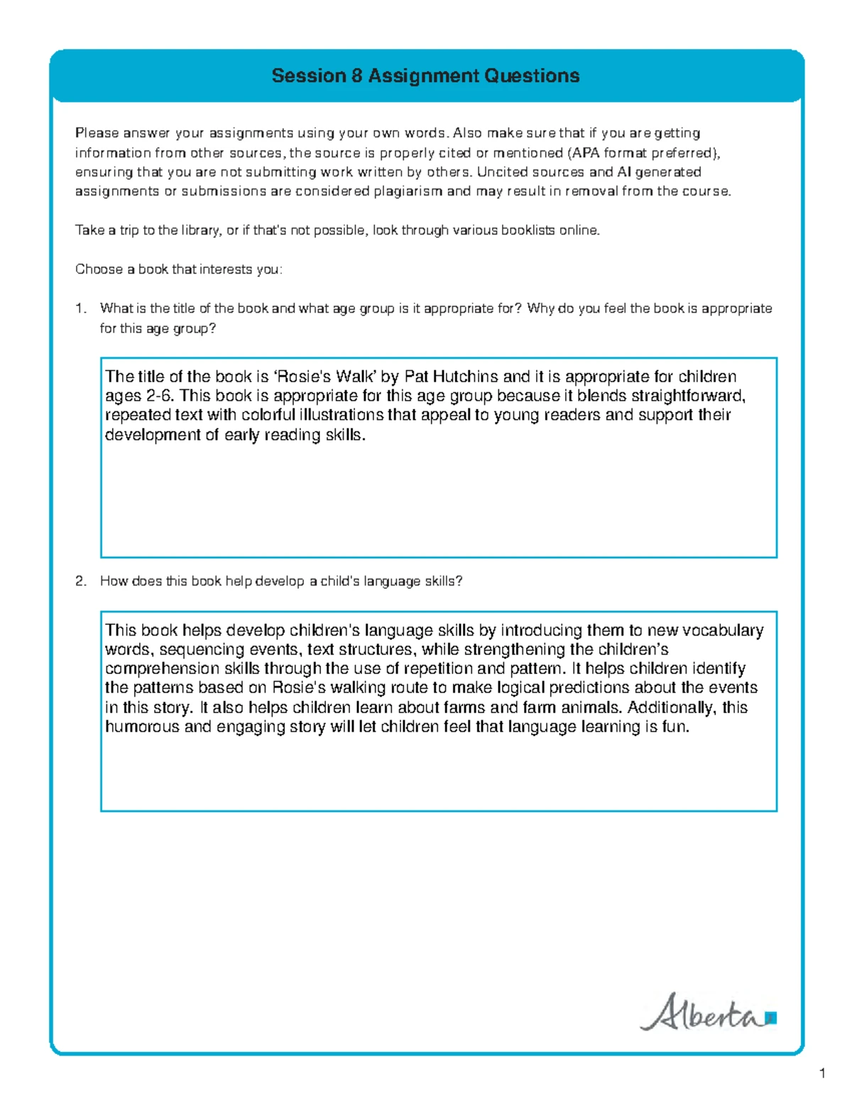 Session 02 - Assignment: Interview on Communication with Children - Studocu
