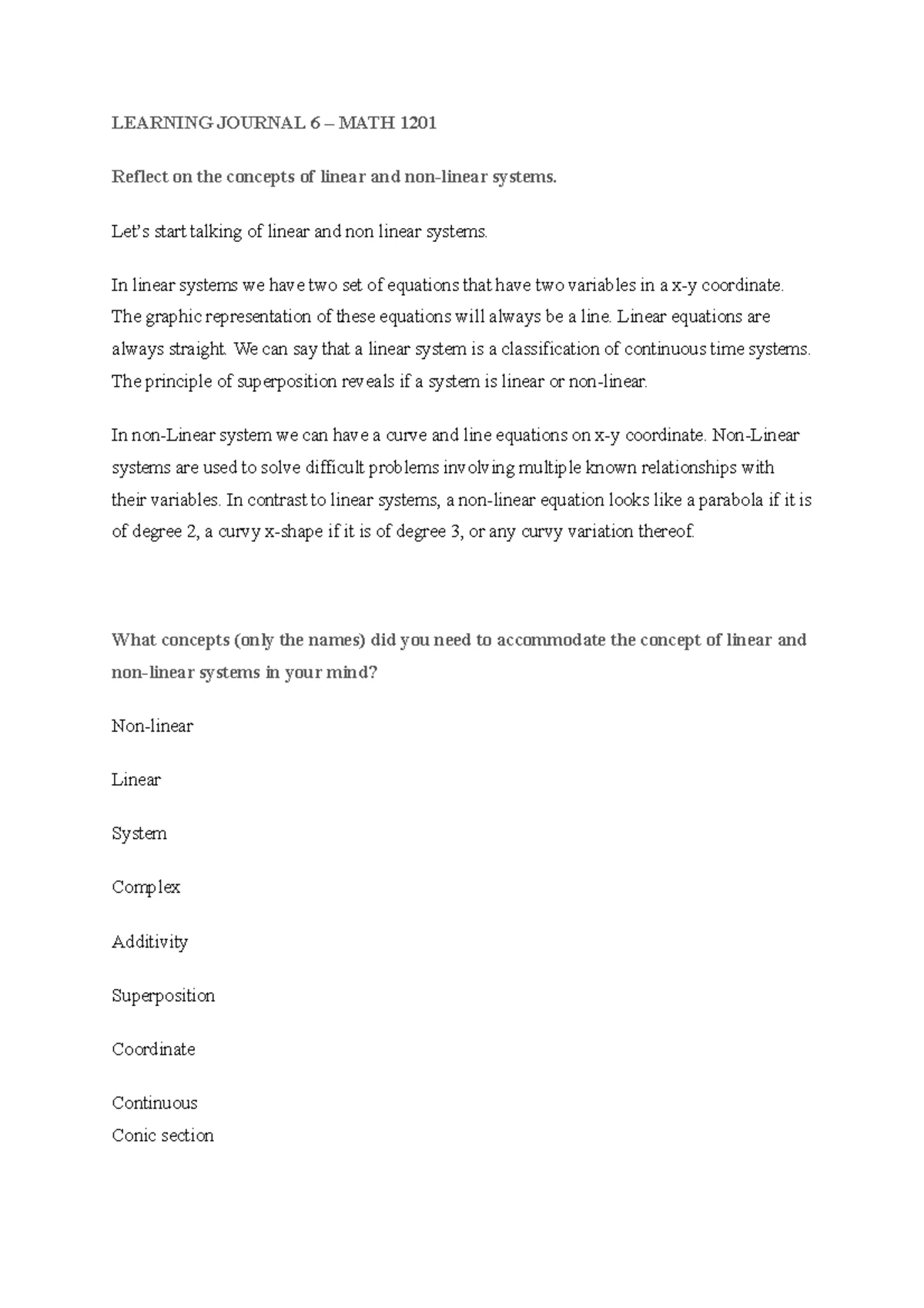 Math 1201 Graded Quiz Unit 6 - Started on Wednesday, 13 October 2021, 9 ...