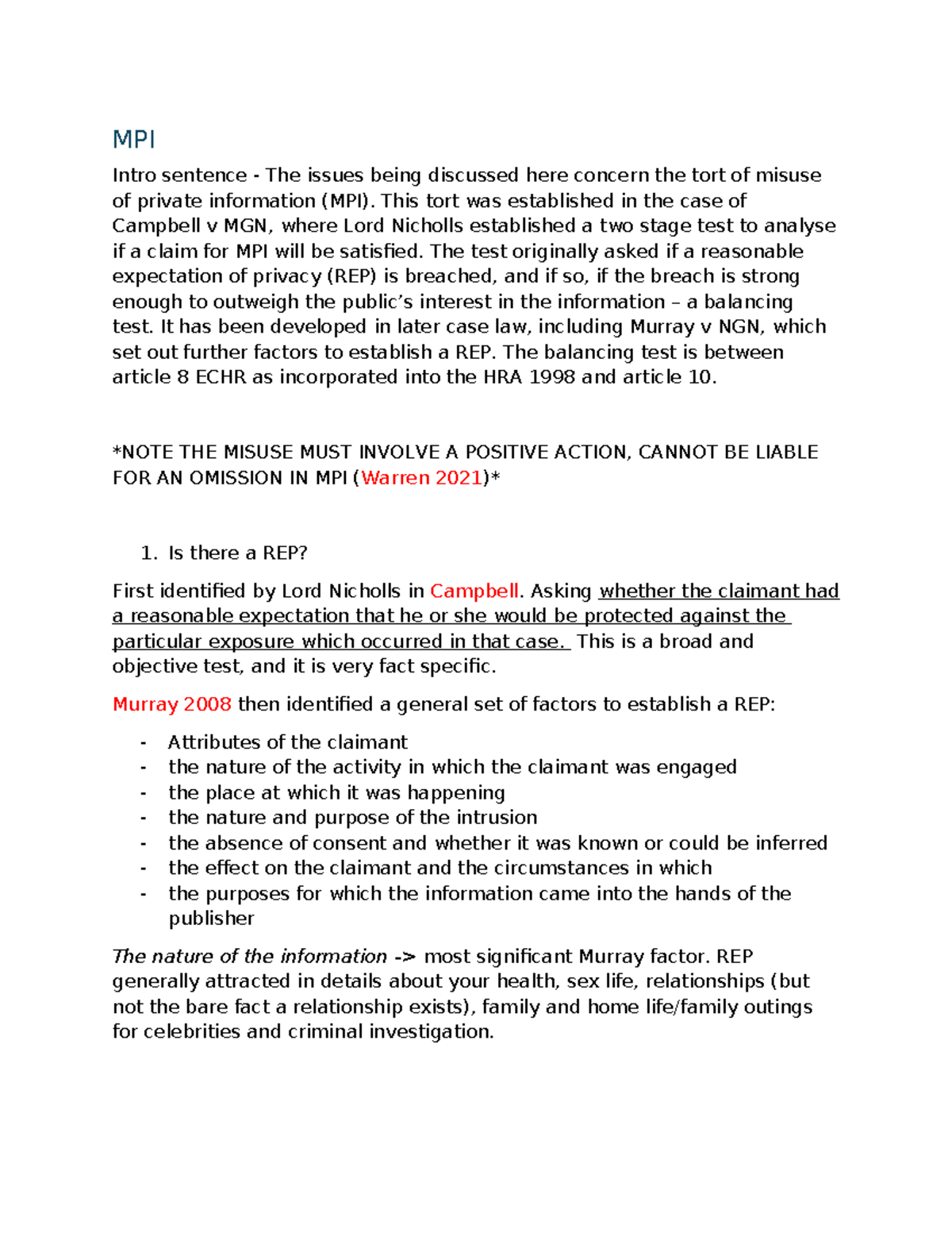 MPI Problem Q Skeleton: Analyzing Misuse of Private Information - Studocu