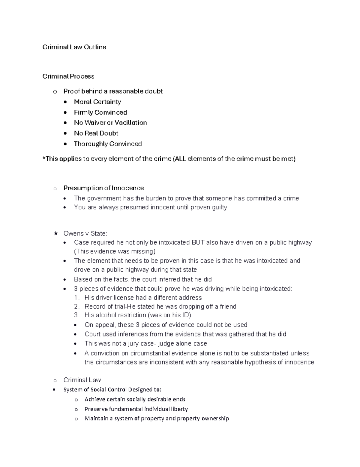 Criminal Law Summary: Doctrines and Case Analysis (Law 101) - Studocu