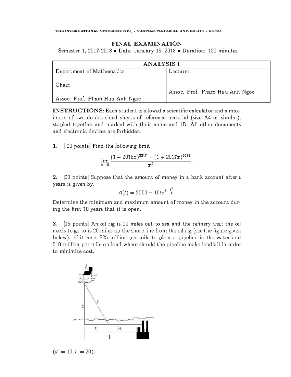 2017-18-Ana1 Final Exam S1 - THE INTERNATIONAL UNIVERSITY(IU) - VIETNAM ...