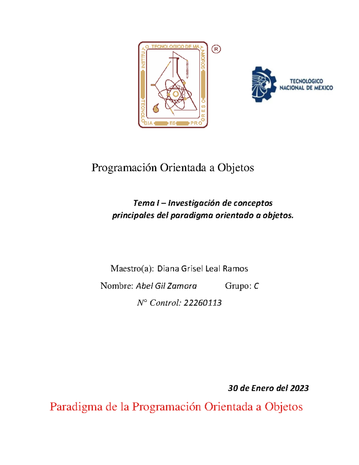 Investigación sobre POO - Paradigma de Programación Orientada a Objetos ...