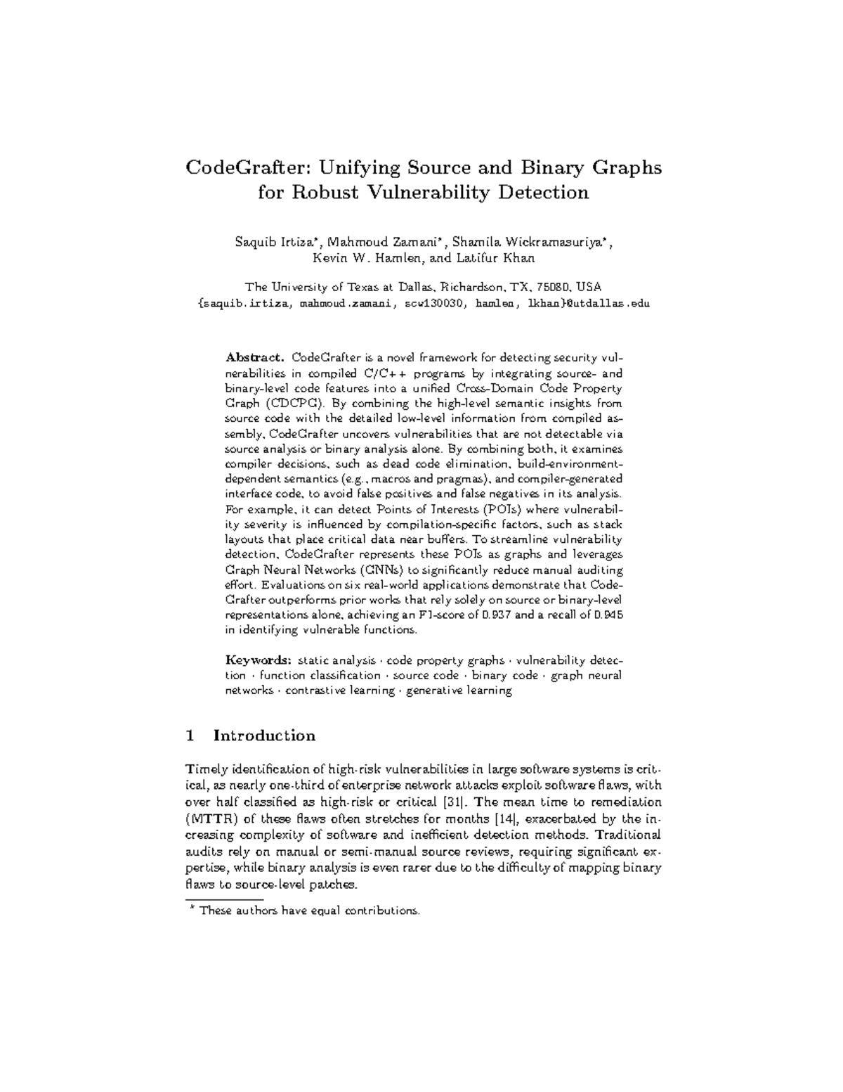 CodeGrafter: A Unified Framework for Vulnerability Detection in C/C++ ...