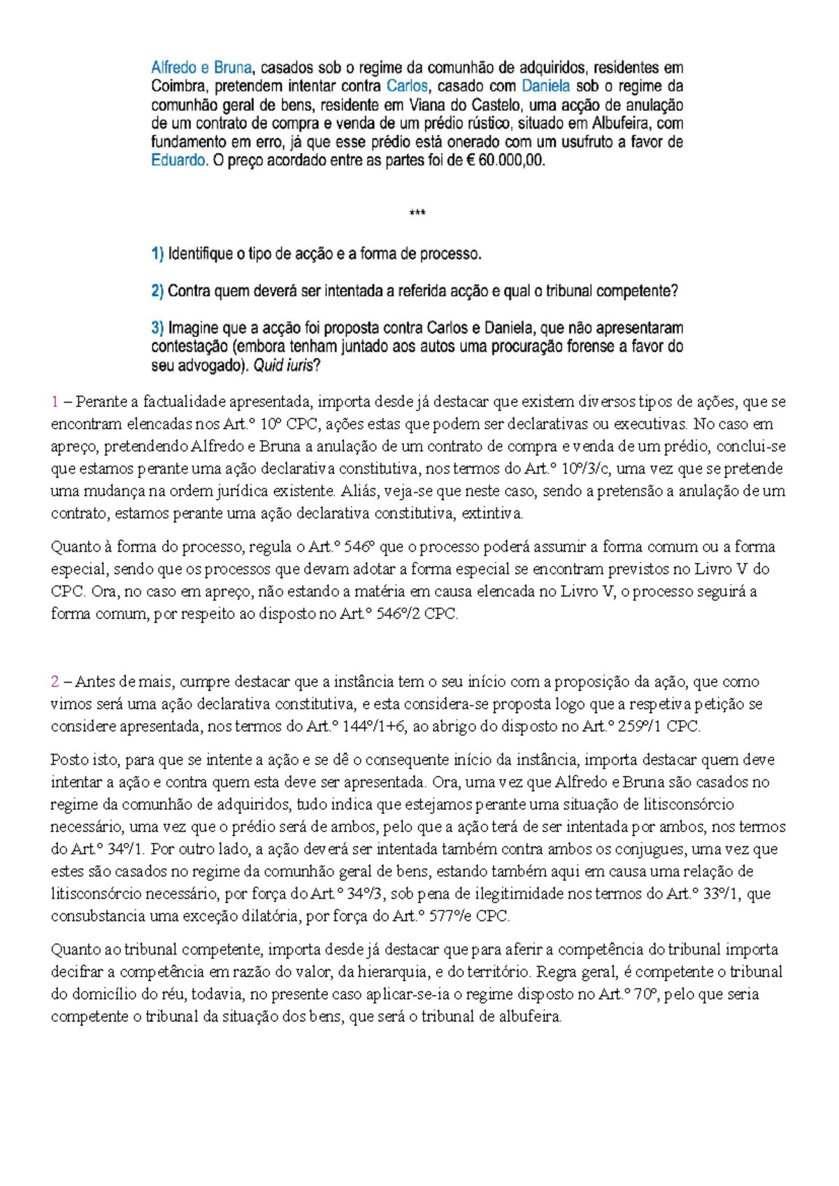 Casos Práticos de Direito Processual Civil - DPC 2 - Studocu
