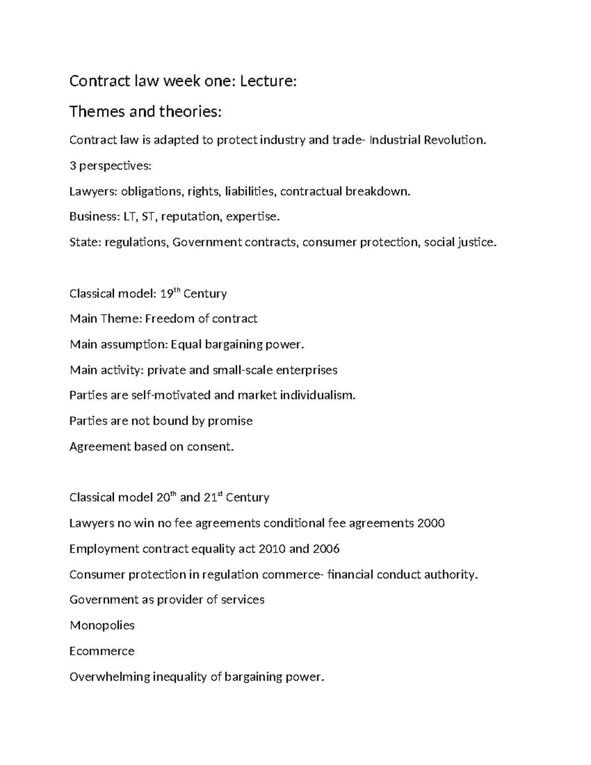 Contract Law - 3 perspectives: Lawyers: obligations, rights ...