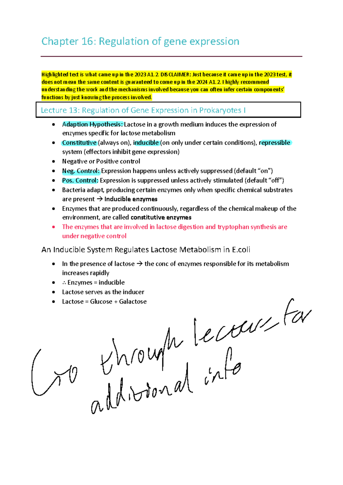 Lecture Notes on Gene Expression Regulation: Prokaryotes & Eukaryotes ...