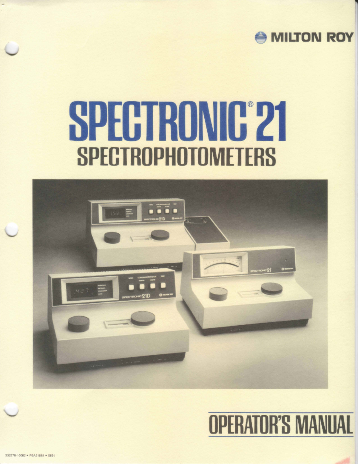 Milton Roy Spectronic 21 Manual: Comprehensive Guide - Studocu