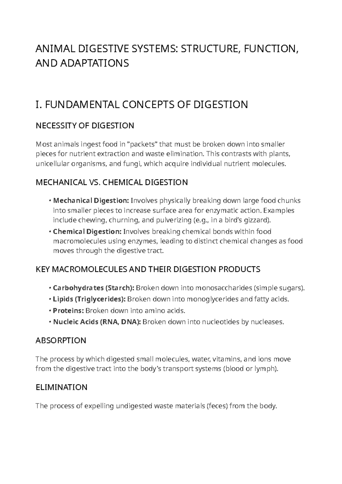 41.3 Animal Digestive Systems: Structure, Function, and Adaptations ...