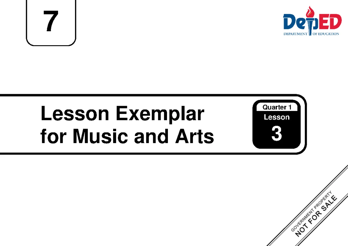 7 Lesson Exemplar for MAPEH Grade 7: Quarter 1, Week 2 Activities - Studocu