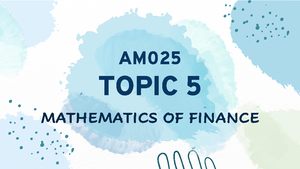 mathematics 2 - sm025 - Studocu