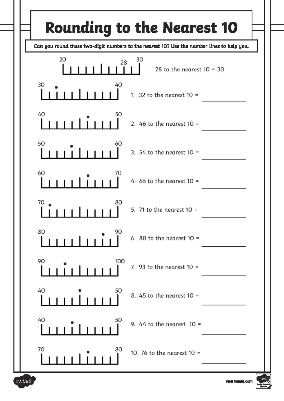 Rounding to the Nearest 10: Practice Exercises - Studocu