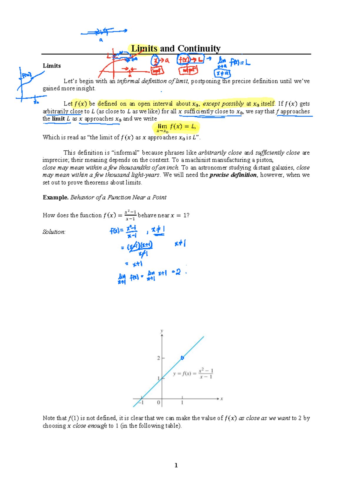 Limits and Continuity: Understanding Limits in Calculus - Studocu