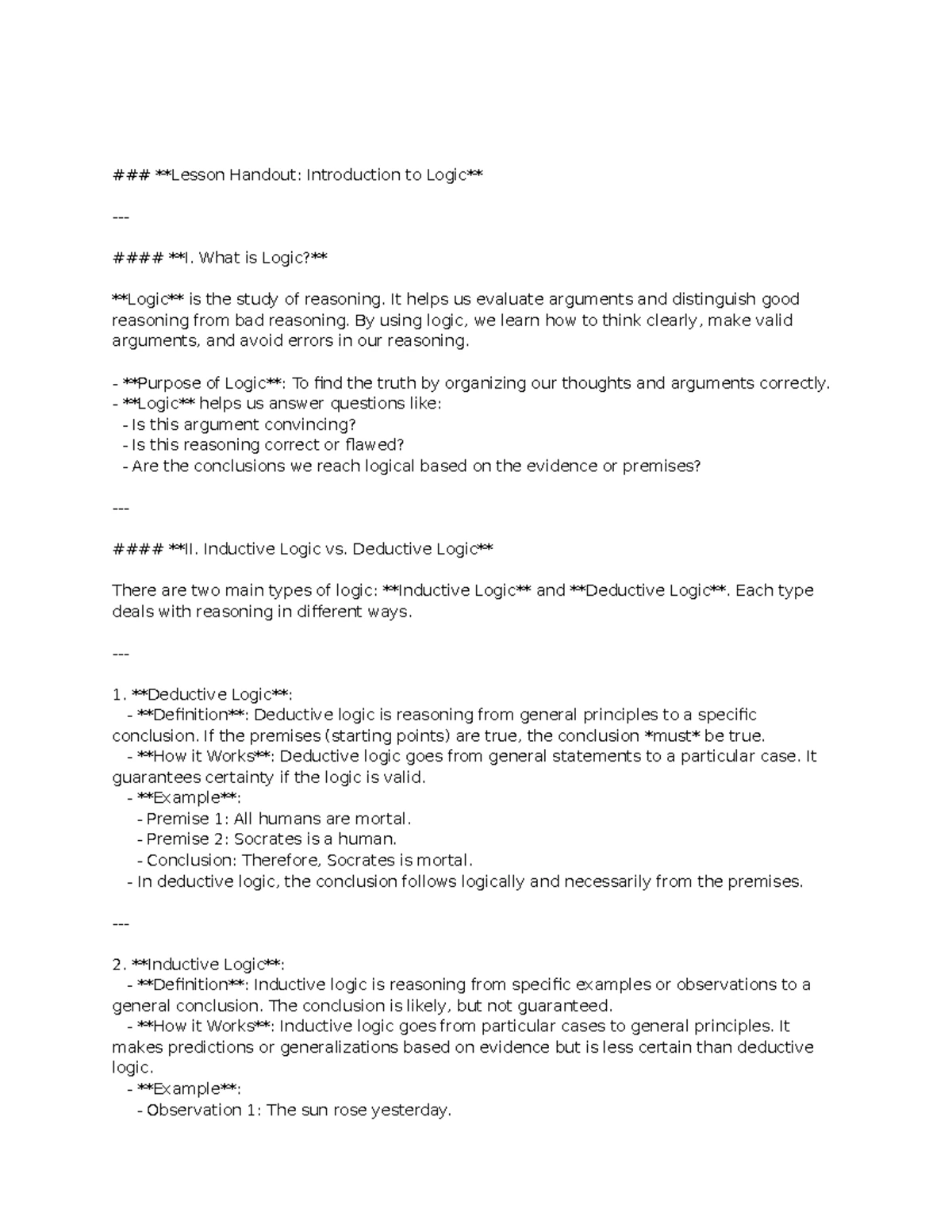 Phi L 2 - Detailed Lesson Plan: Introduction to Philosophy - Studocu