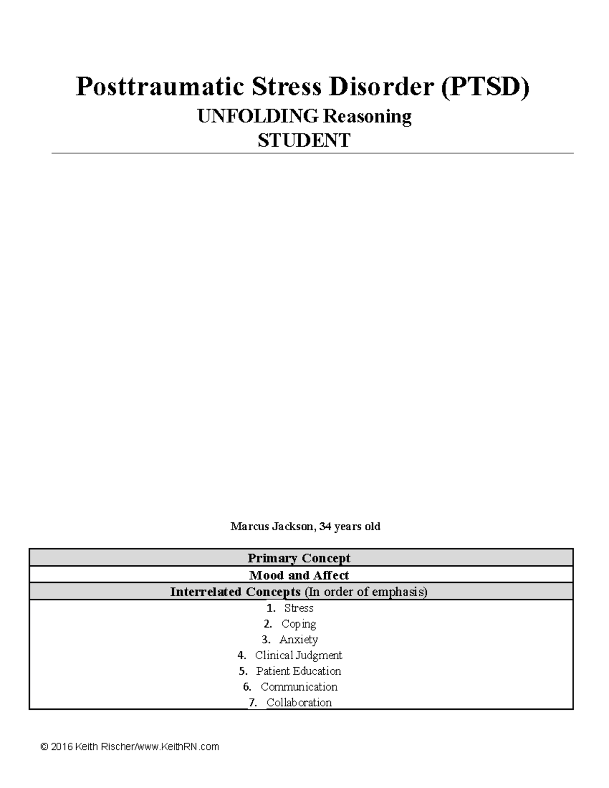 PTSD Case Study Analysis: Understanding Marcus Jackson's Experience ...