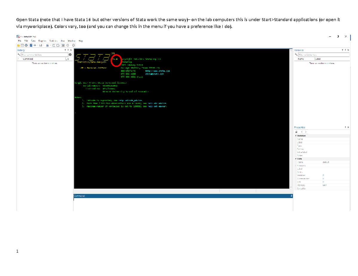 Basic Stata Intro: Commands, Analysis & Saving Results - Studeersnel