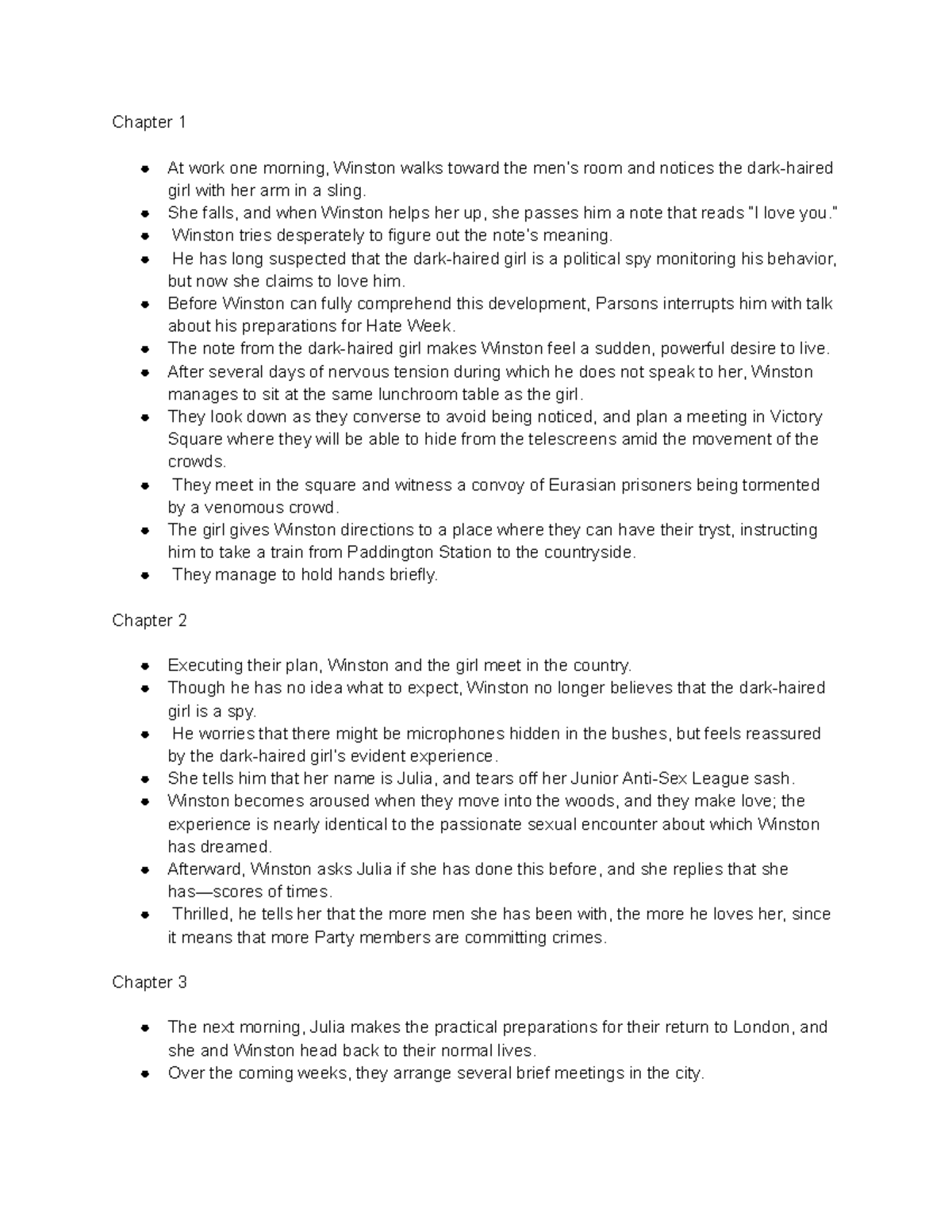 1984 Notes: Overview of Chapters 1 to 3 Insights - Studocu