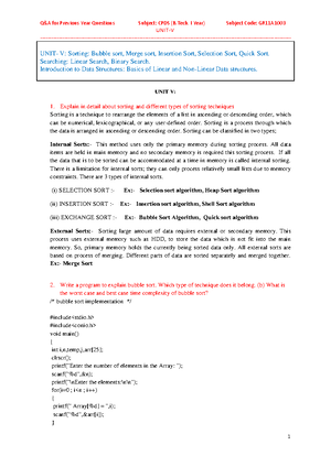 Courseoutline Data Structures and Algorithms - KENYATTA UNIVERSITY DEPARTMENT OF COMPUTING AND ...