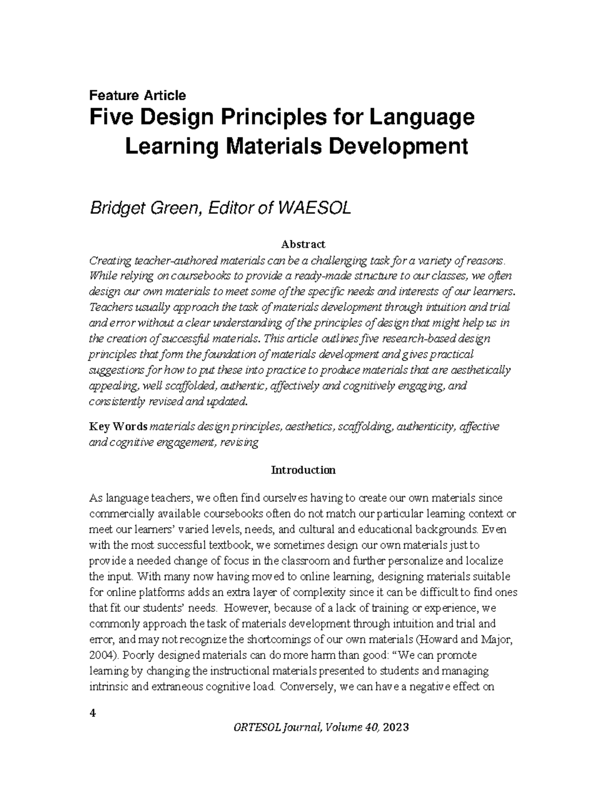 Principles for Effective Language Learning Materials Development - Studocu