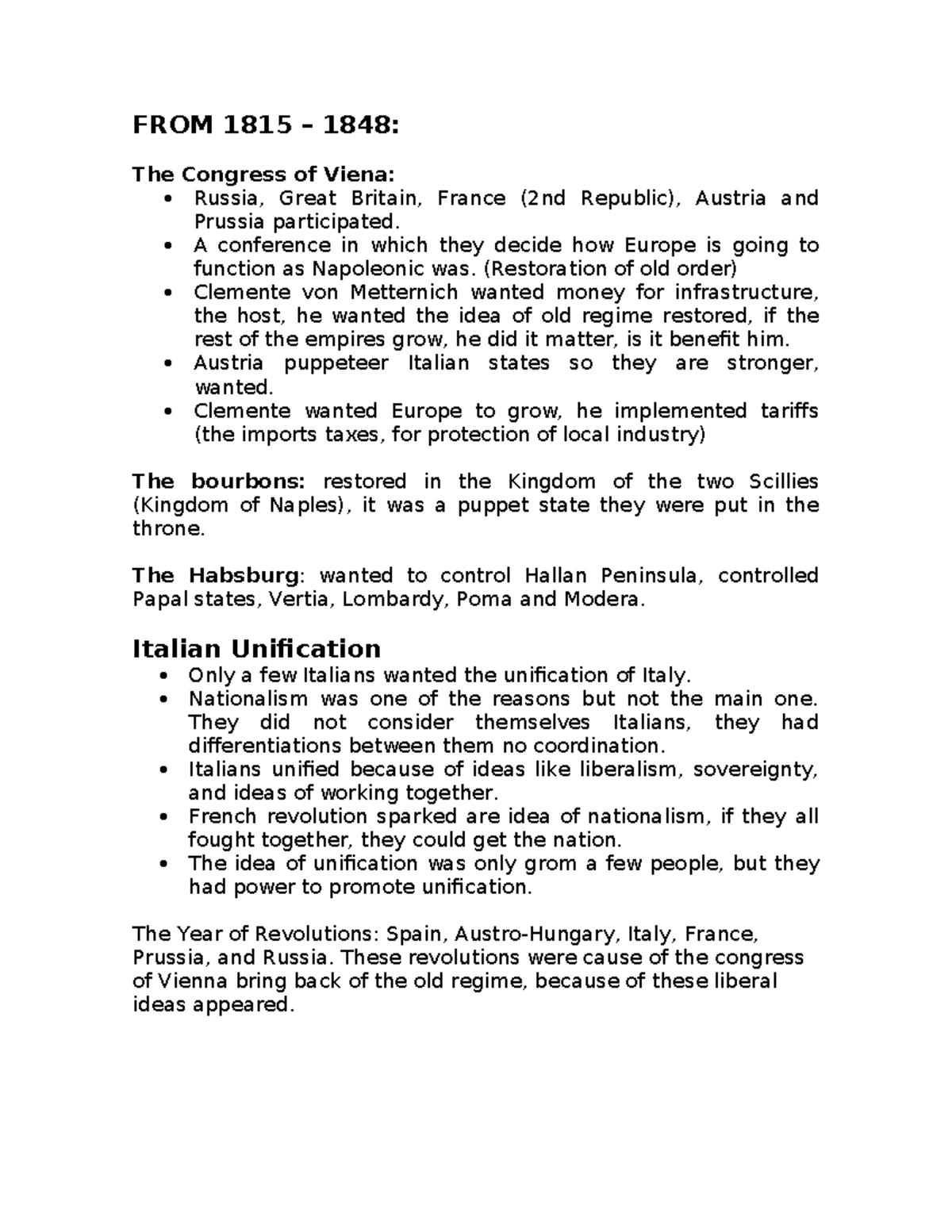 The Risorgimento: Analyzing Italian Unification Efforts and Challenges ...