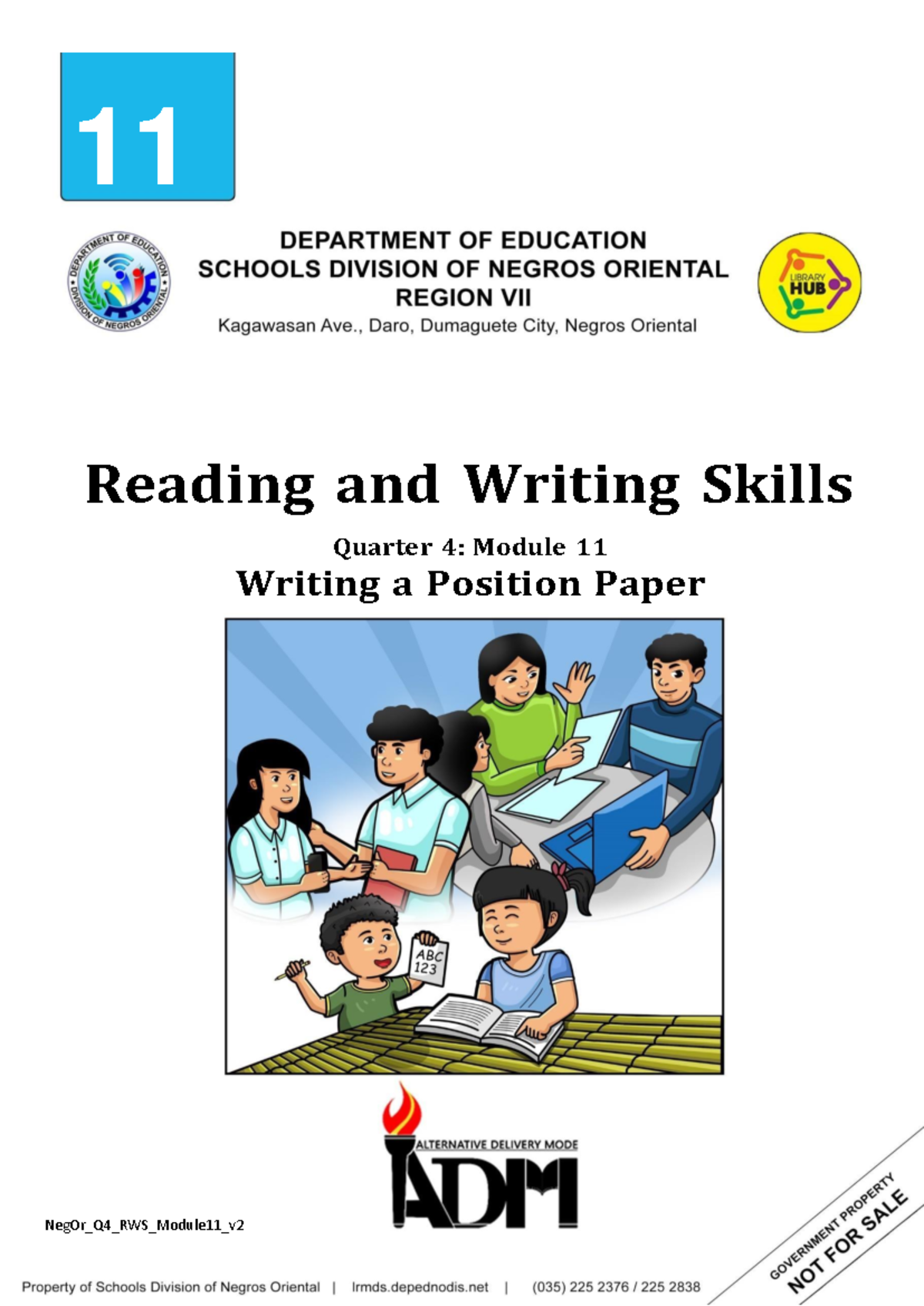 G11 SLM11 RWS final 1 Enhanced - 11 Reading and Writing Skills Quarter ...