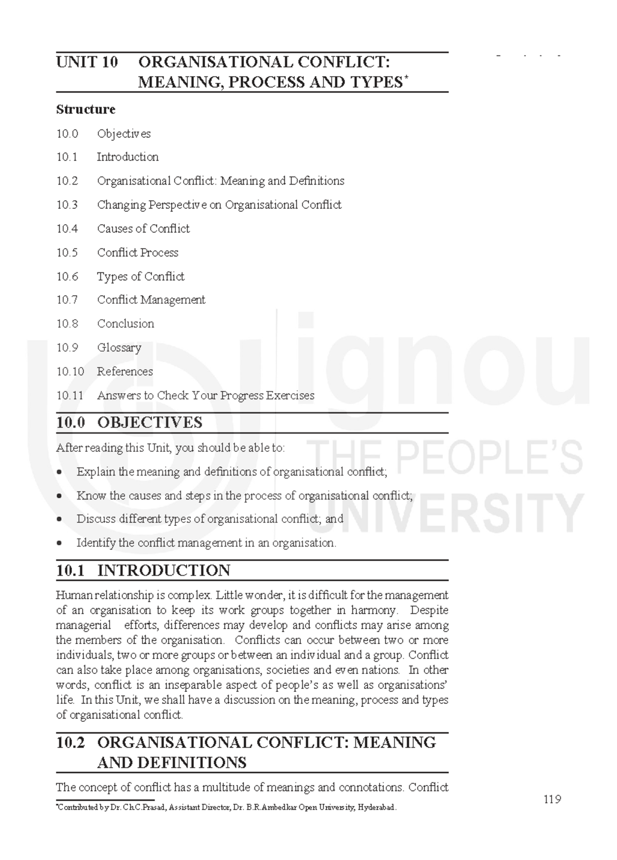 UNIT 10: ORGANISATIONAL CONFLICT - MEANING, PROCESS & TYPES - Studocu