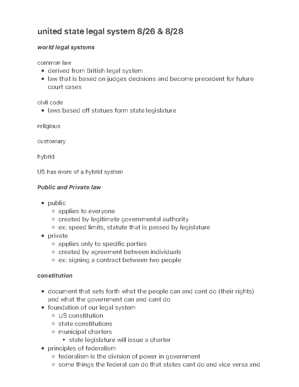 United States Legal System Overview: Key Concepts & Jurisdiction - Studocu