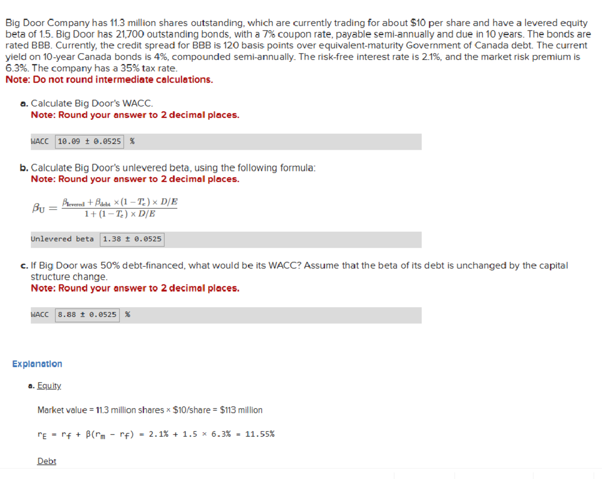Chapter 13 Quiz 5 Mcgraw Hill - Big Door Company has 11 million shares ...