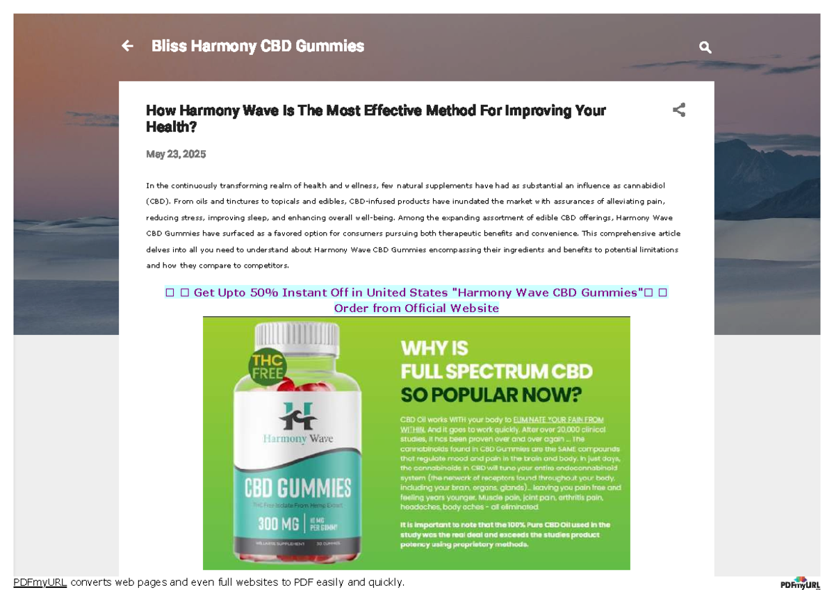 Harmony Wave CBD Gummies: A Comprehensive Guide to Health Benefits ...