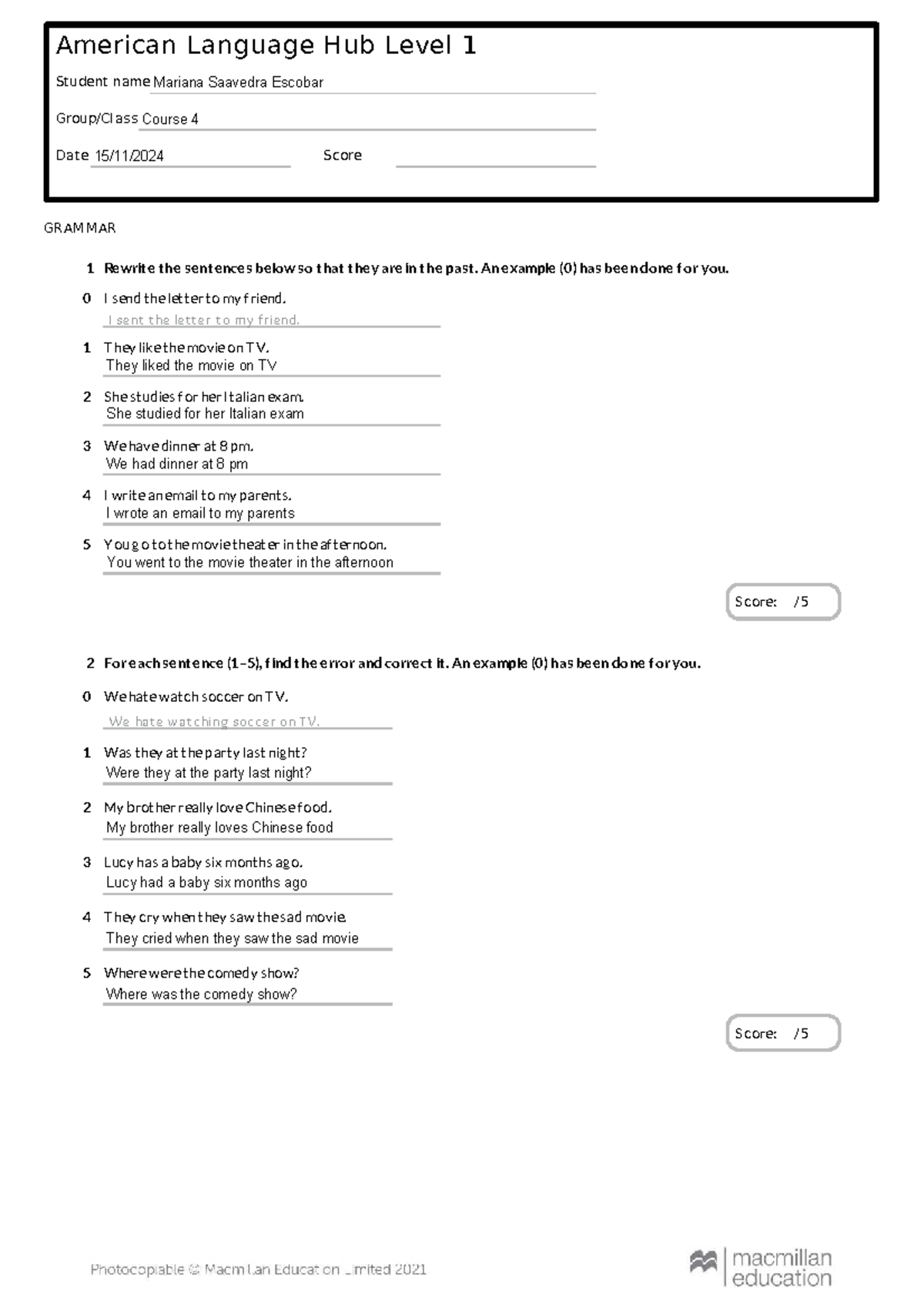 Partial Exam Course 4 M - Practical English Exercises - Studocu