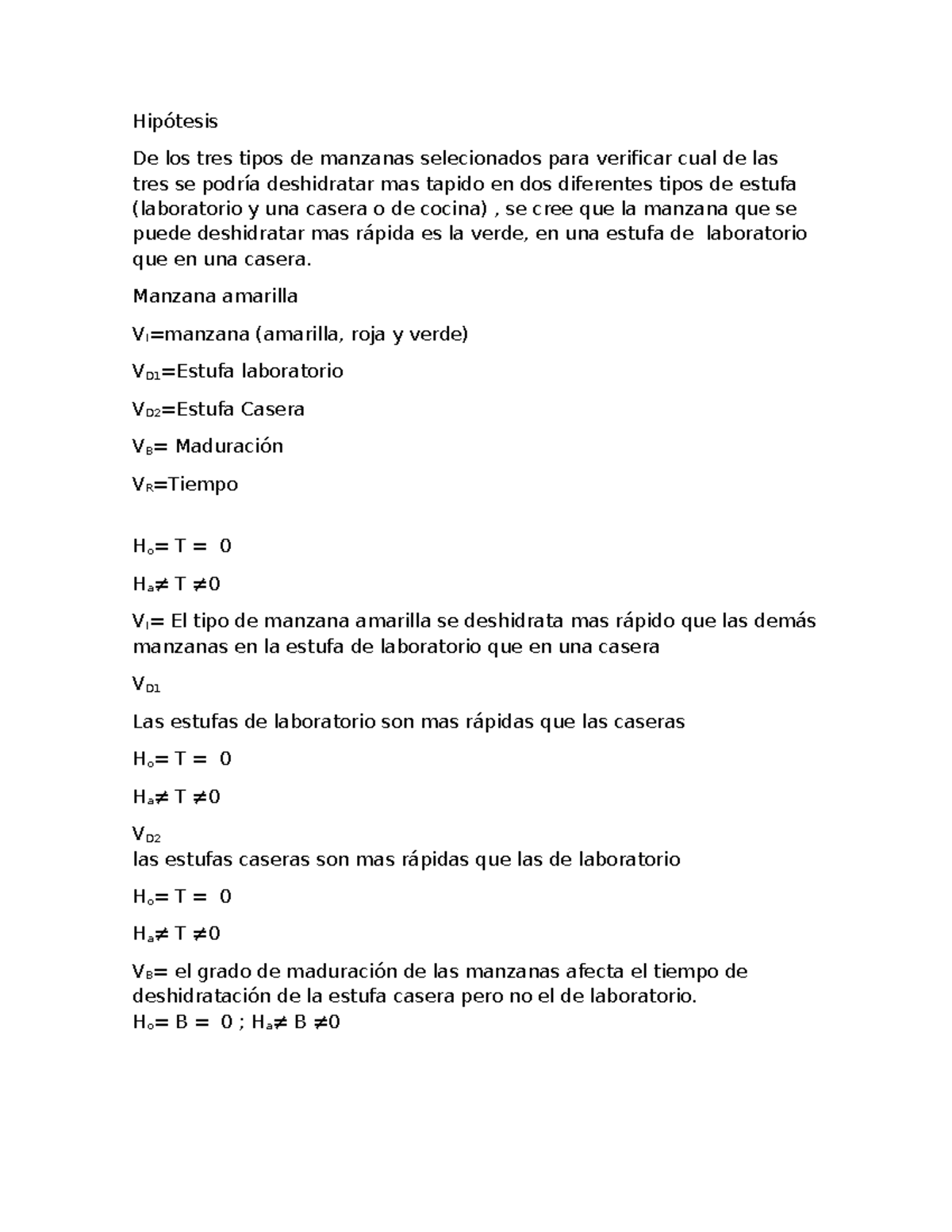 Hipótesis - wqwd - Hipótesis De los tres tipos de manzanas selecionados ...