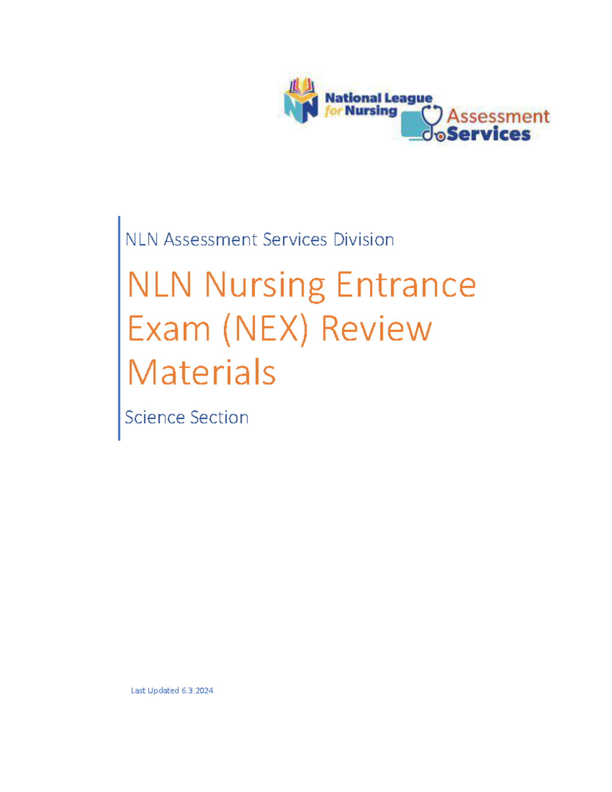 NLN NEX Science Review Guide: Key Concepts and Study Materials - Studocu