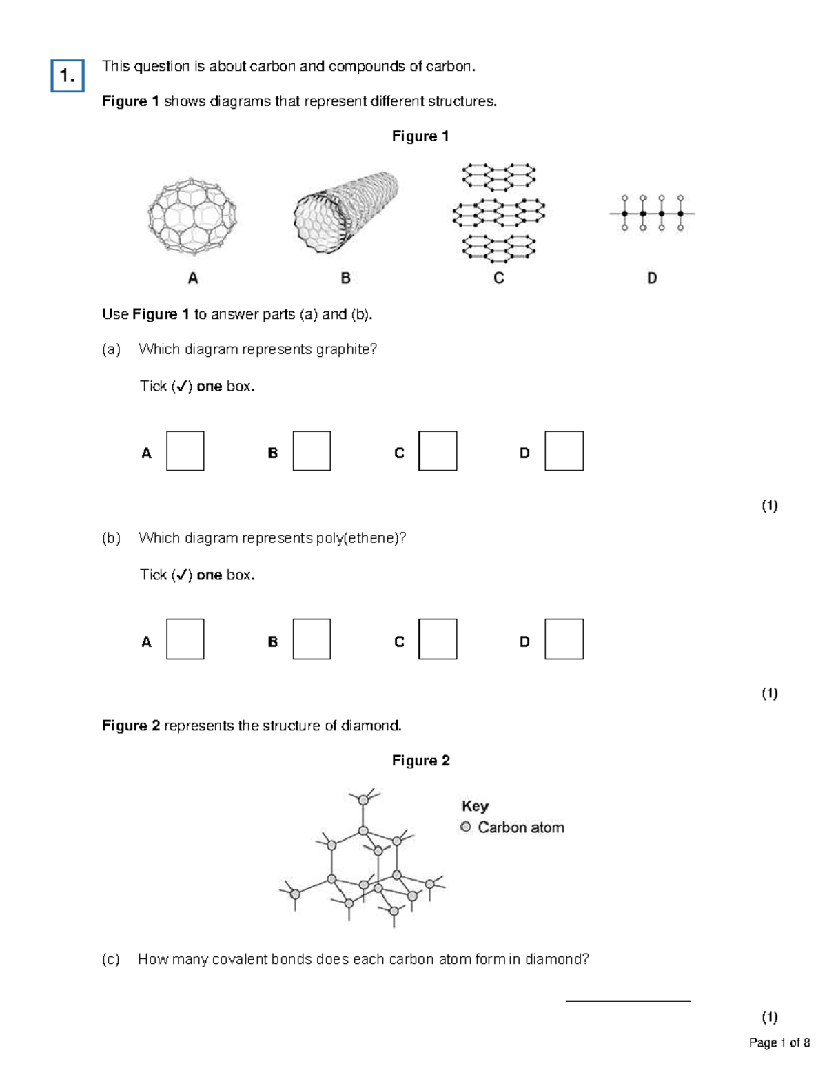 Chemistry Practice Assessment: Carbon Compounds & Mixtures - Studocu