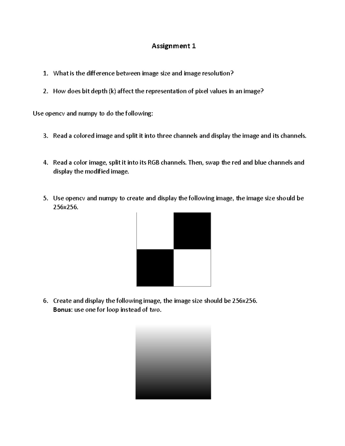 Assignment 1 - Image Processing with OpenCV and Numpy - Studocu
