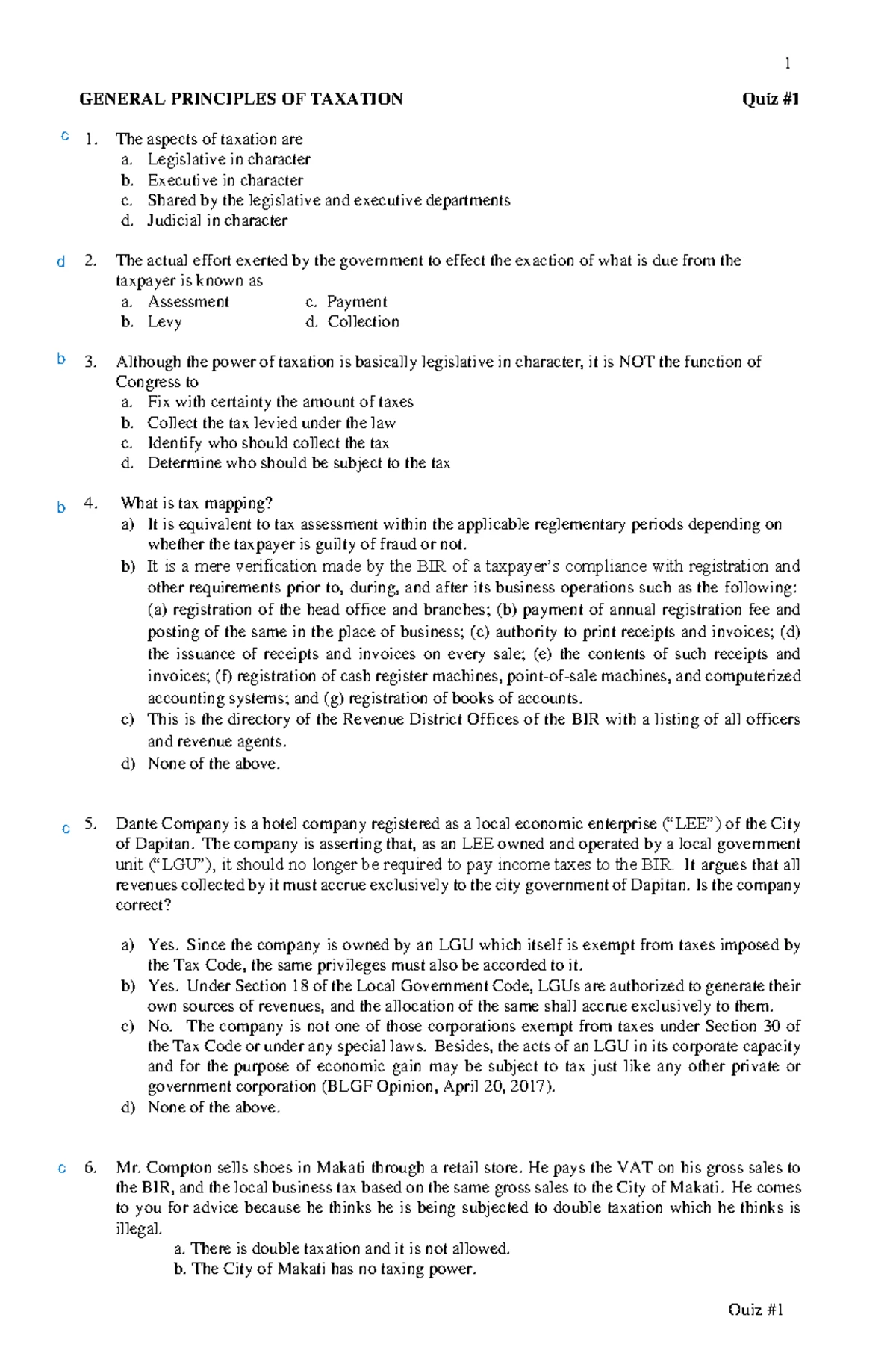 Taxation 101: Chapter 2 - Introduction to Income Tax Concepts - Studocu