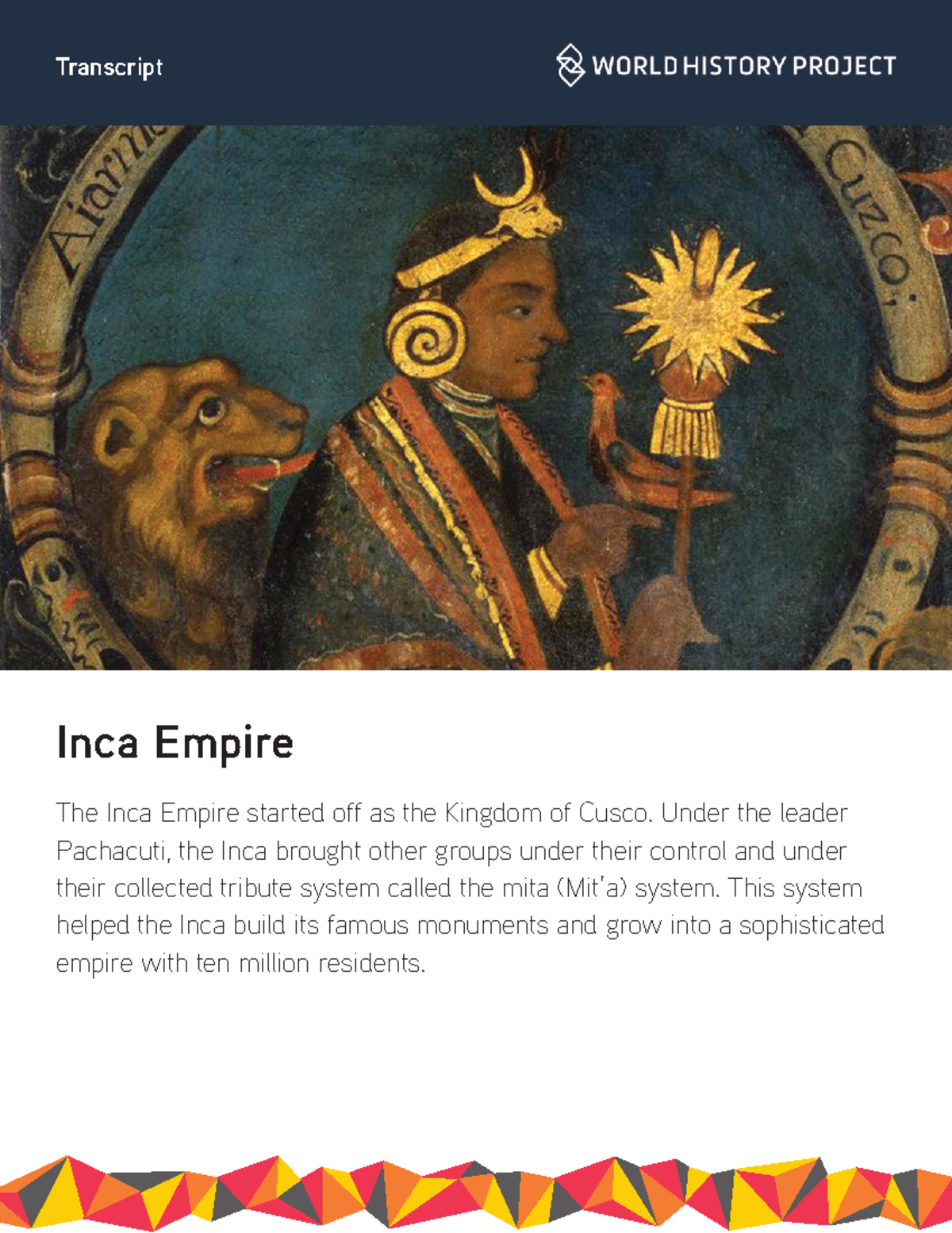 Inca Empire: Expansion, Governance & Conquest by Pizarro (HIST 101 ...