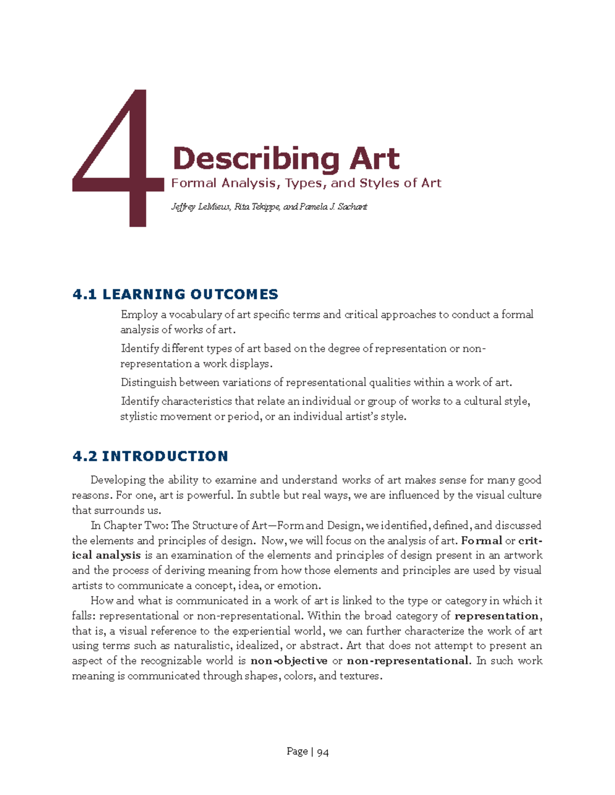 Describing Art: Formal Analysis, Styles, and Context (ART 101) - Studocu