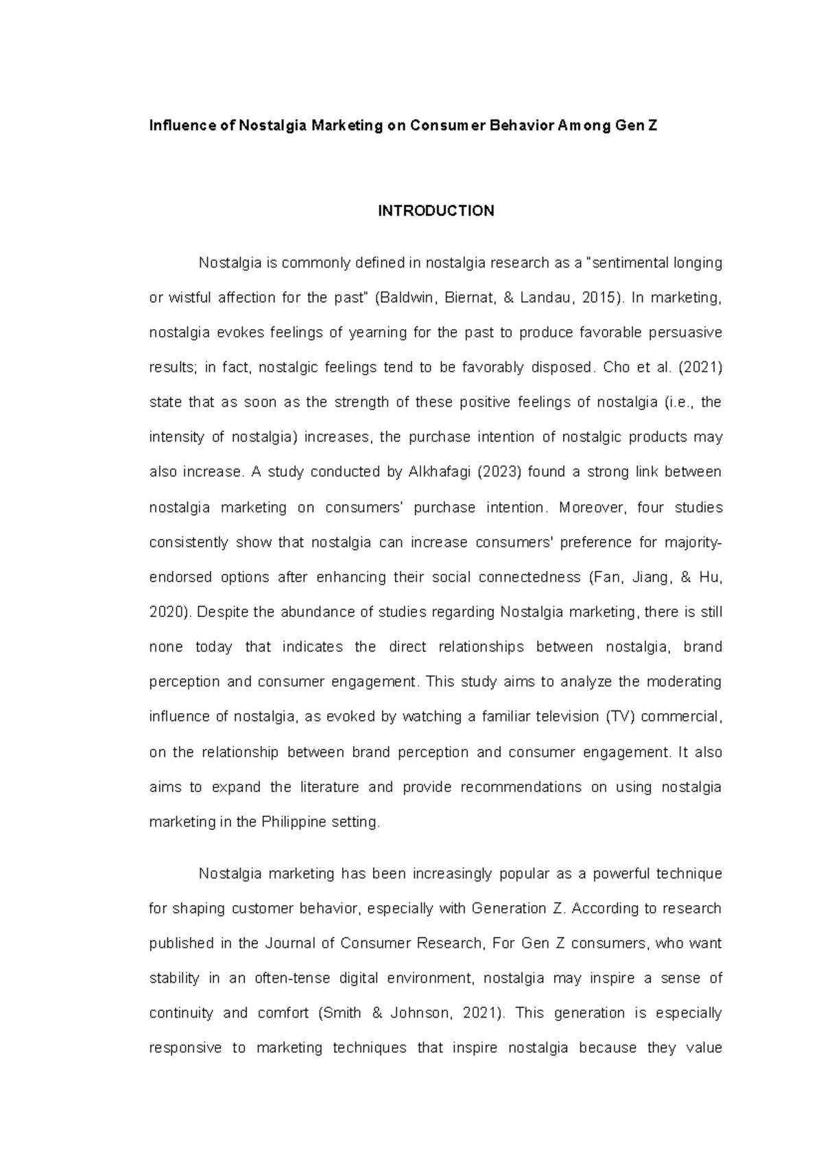 Influence of Nostalgia Marketing on Gen Z Consumer Behavior Analysis ...