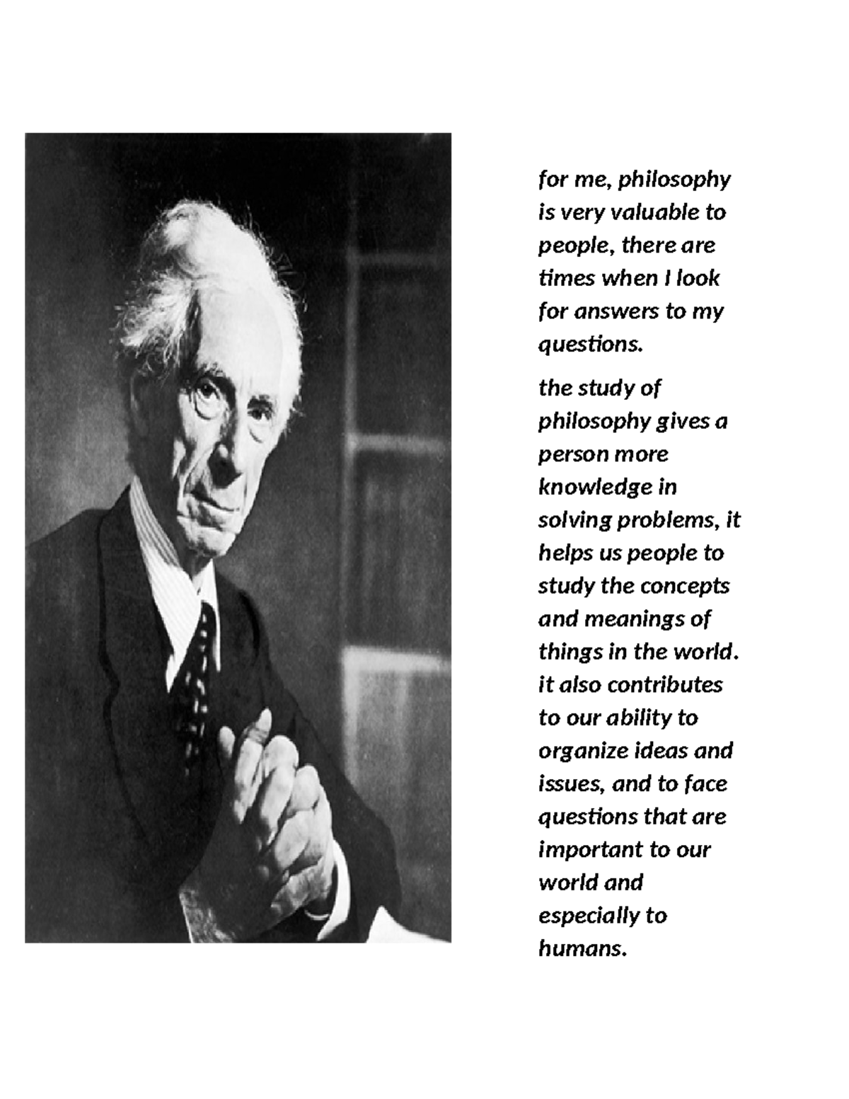 Philo - for my study and this is help to work my activity - Bs ...