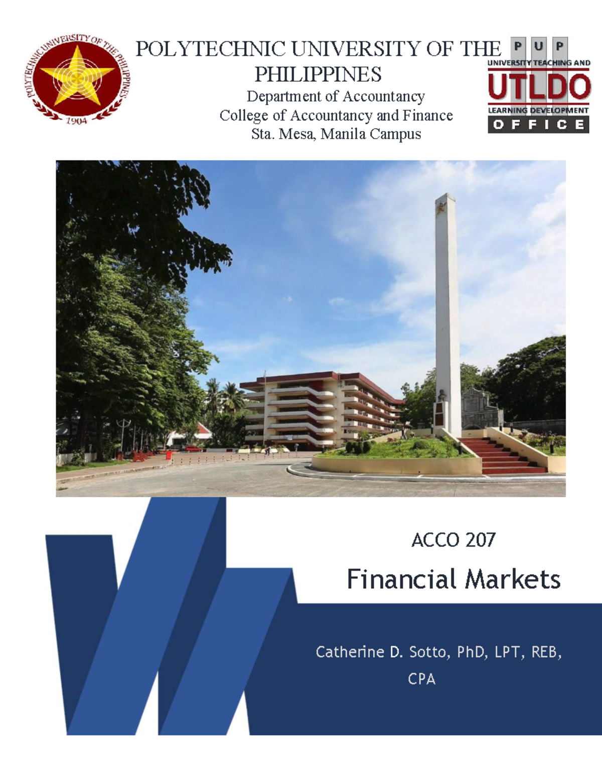 IM ACCO 207 Financial Markets Lecture Notes 2024-2025 - Studocu