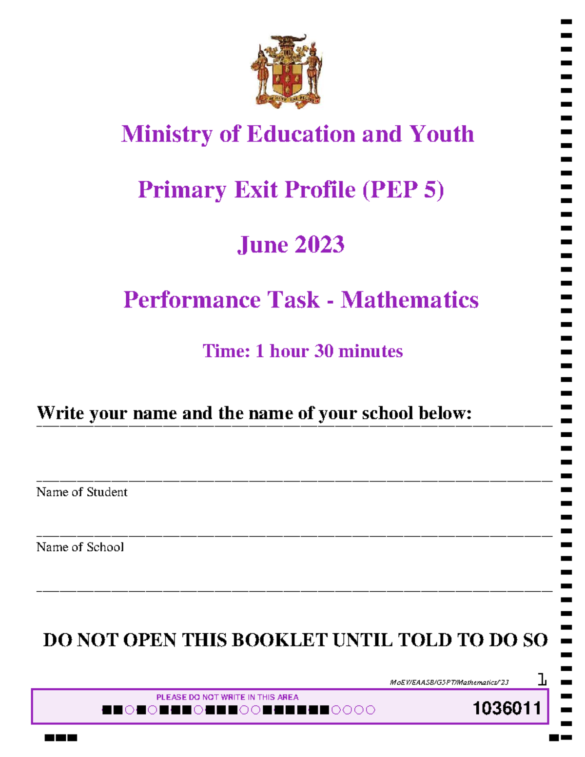2023 PEP 5 Mathematics Performance Task: Computer Lab Planning - Studocu