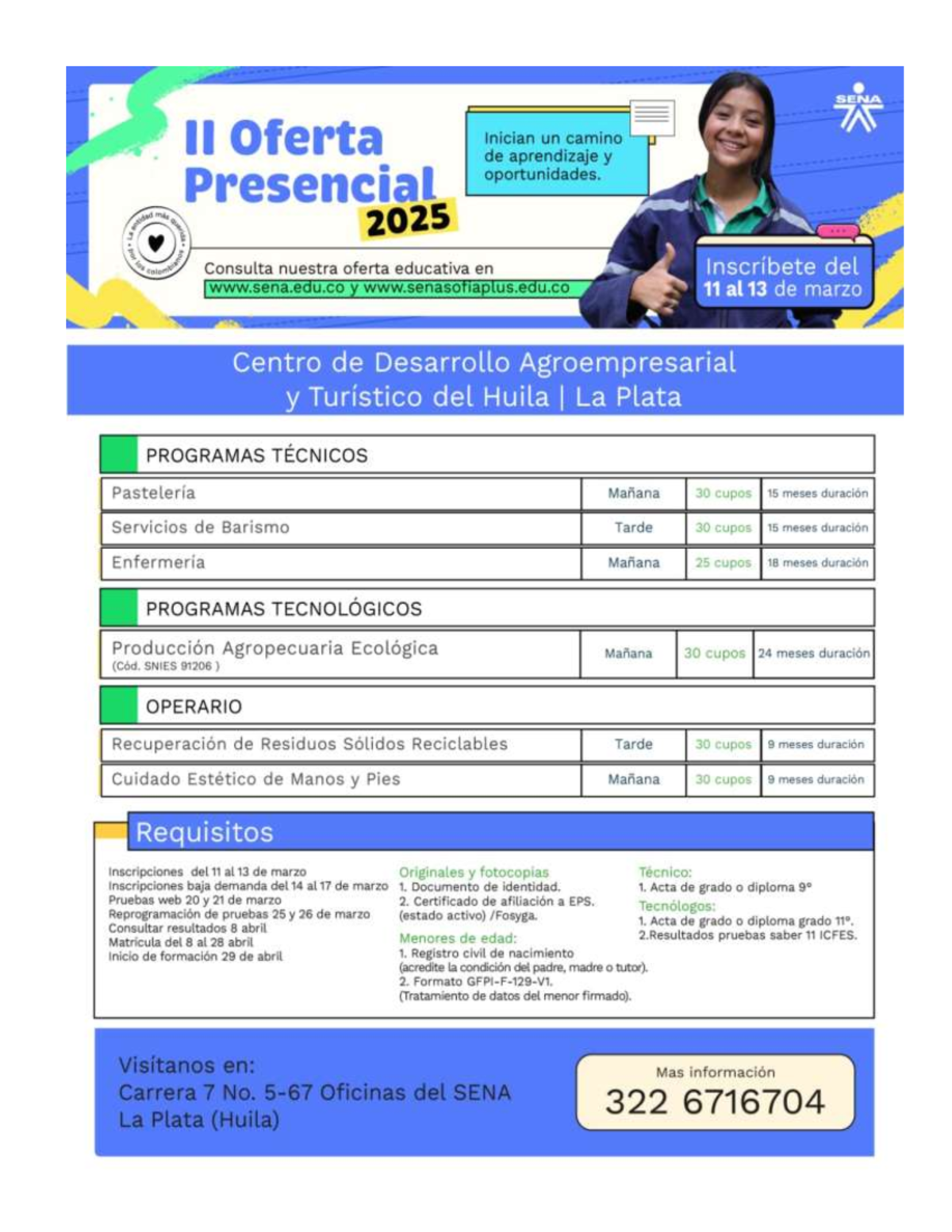 Oferta Educativa SENA II 2025: Programas Técnicos y Tecnológicos - Studocu