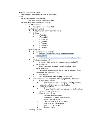 Chem 6 Data Sheet: Fundamental Constants and Basic Equations - Studocu