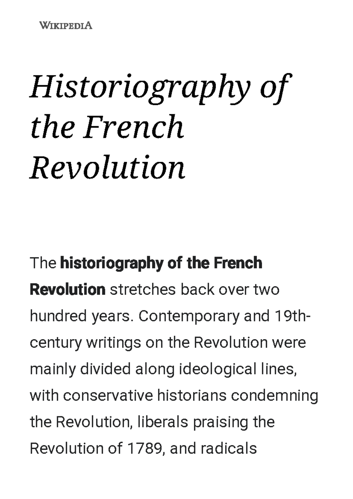 Historiography of the French Revolution: Diverse Perspectives and ...