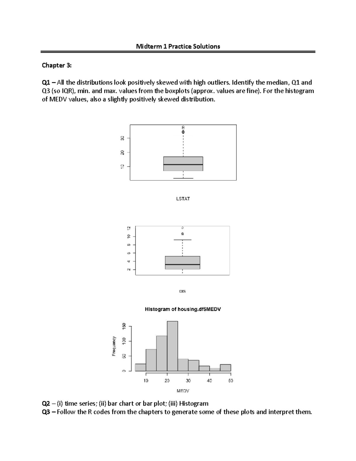 Midterm 1 Practice Solutions: Statistical Analysis & PCA Insights - Studocu