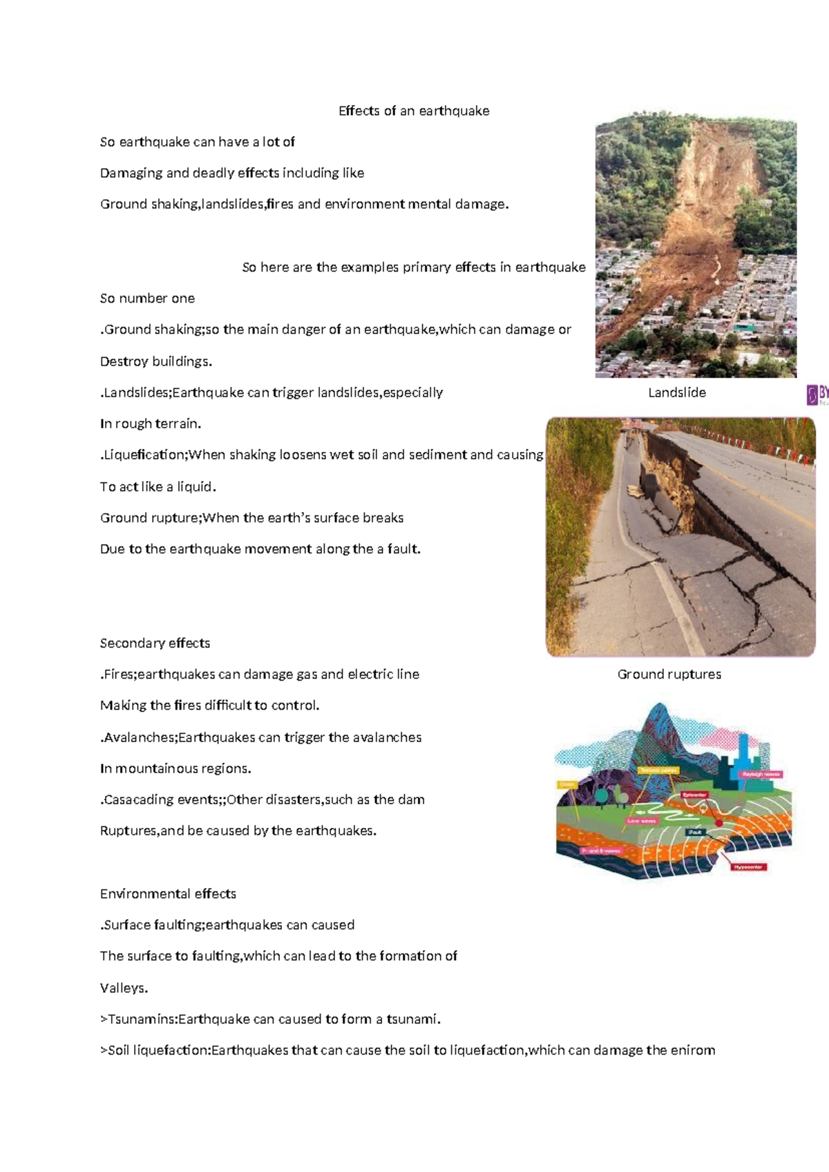 Impacts of Earthquakes: Primary and Secondary Effects Explained - Studocu