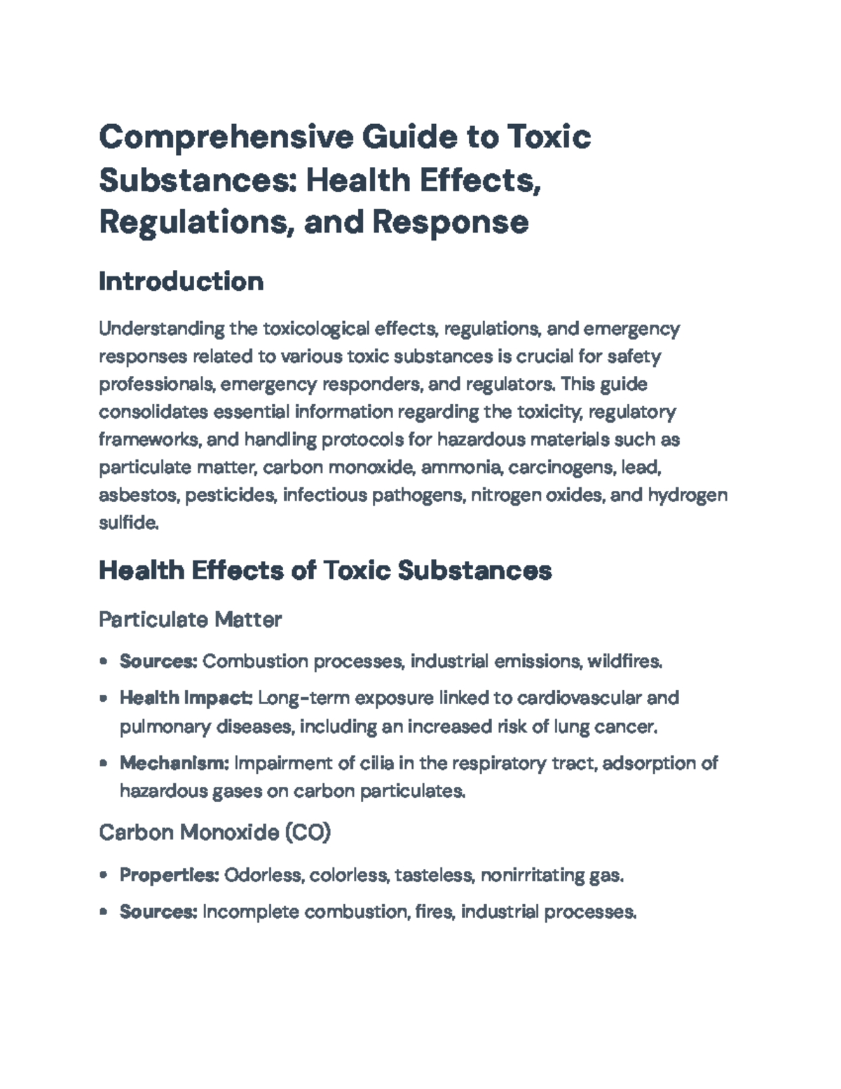 Comprehensive Guide to Toxic Substances: Health Effects & Regulations ...