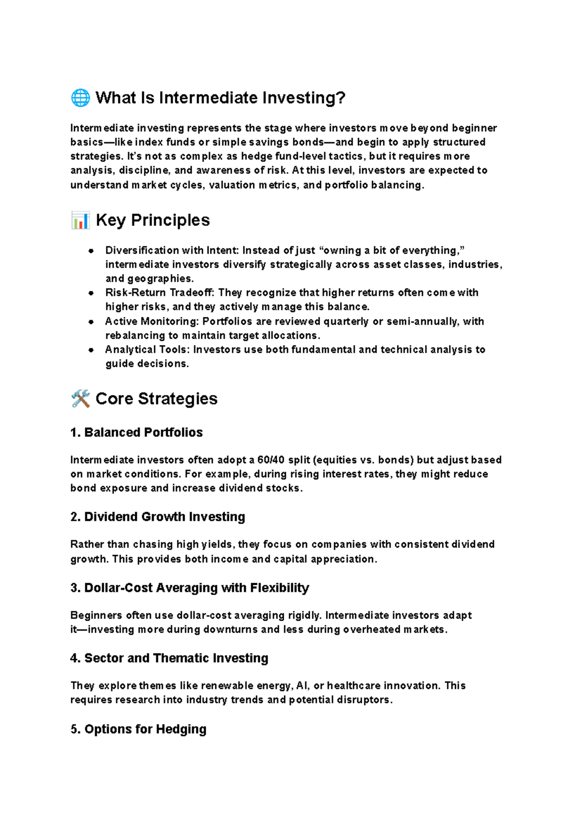 Intermediate Investing Strategies: A Guide to Portfolio Management ...