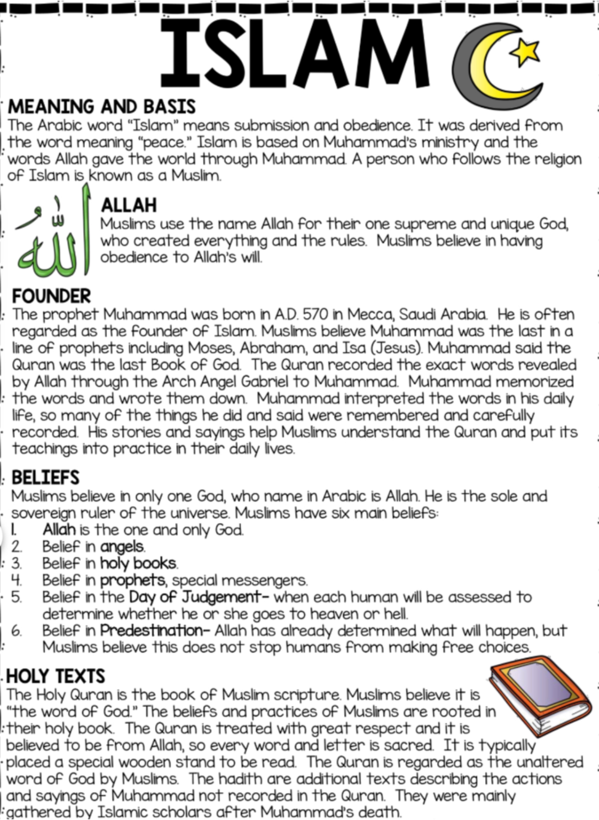 Islam class notes - Studocu