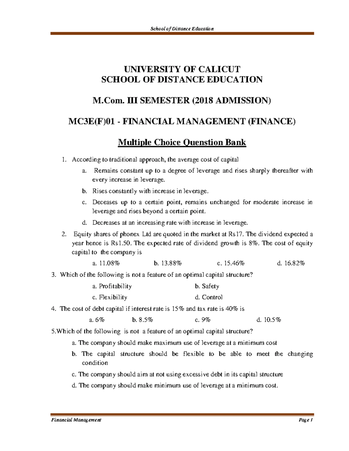 Sales and Distribution Management Solved MCQs [set-3] Mcq Mate.com - McqMate Sales and ...